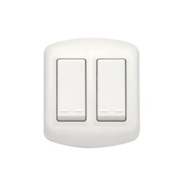 Interruptor Sobre Puesto Doble 9/15 10A Modus Plus Color Blanco Ref ...