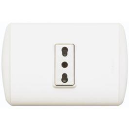 Enchufe Bticino 1180BN- Simple 2P+T 10/16A Modus Plus Blanco-Seguridad ...
