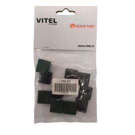 Bases Adhesivas Negras 20x20mm para Amarra Cable - Bolsa de 10 Unidades.