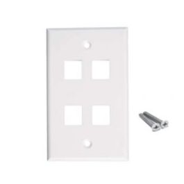 Placa PVC Faceplate 4 Módulo Rj-45 | Vitel Energía