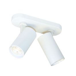 Foco Sobrepuesto 2xGU-10 Base Rectangular Blanco VTEC IP20
